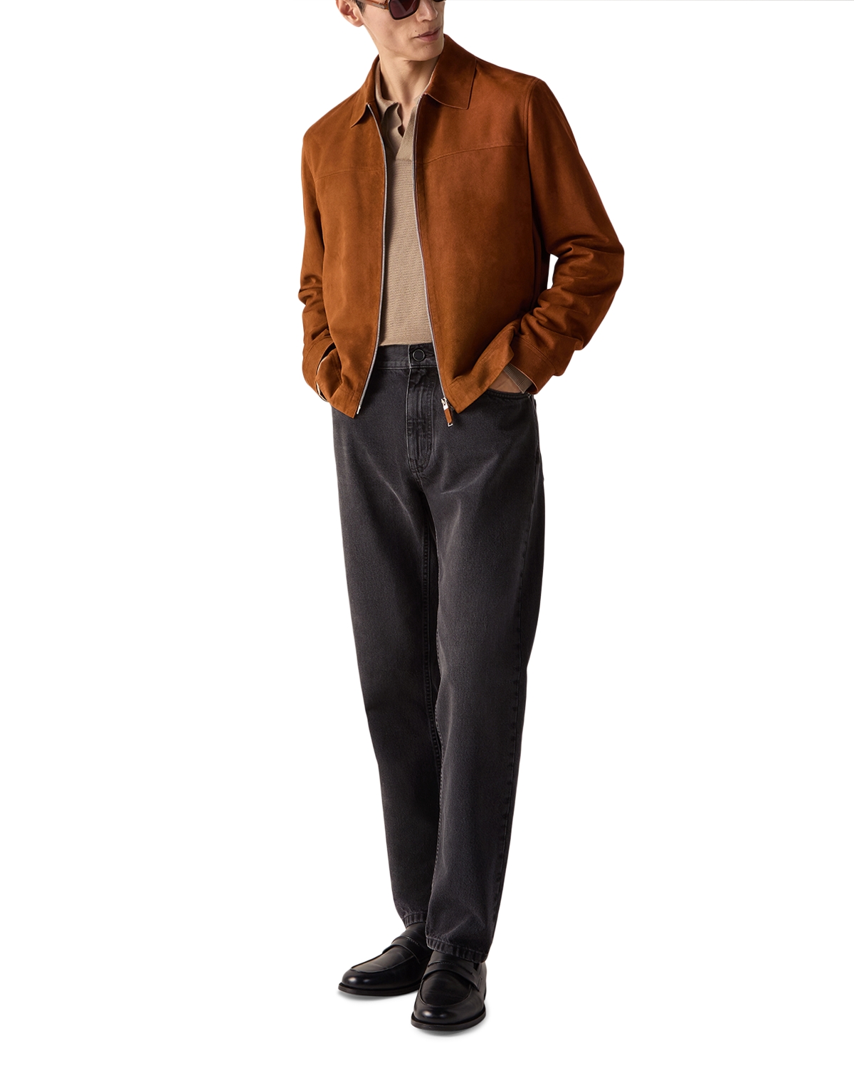 ZEGNA suede blouson